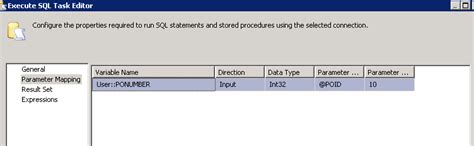 ssis execute sql task error no rows returned stack overflow