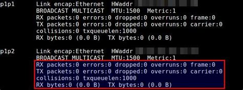 how to reset rx tx counters of a network interface on linux