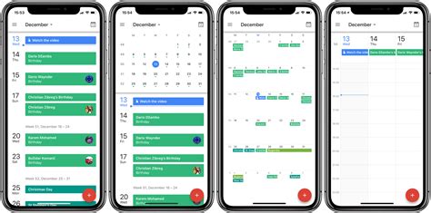 dart timeline view day view week view month view and