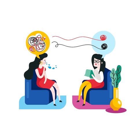 Premium Vector Psychotherapy Concept Woman At A Psychotherapy