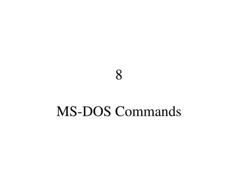 Ppt Ms Dos Commands Powerpoint Presentation Free Download Id 7033368