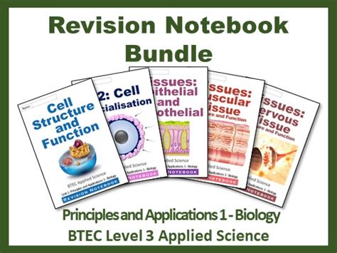 Btec Applied Science Unit 1 Biology Illustrated Notebook Bundle