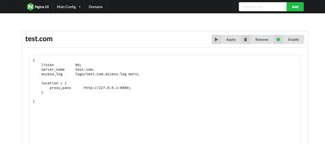 description programming languages similar projects of nginx ui