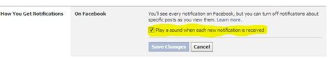 how to disable annoying notification sound in facebook
