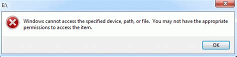 [fixed] windows cannot access the specified device path or file error