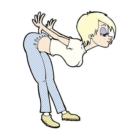 Woman Bending Down Drawing Illustrations Royalty Free Vector Graphics