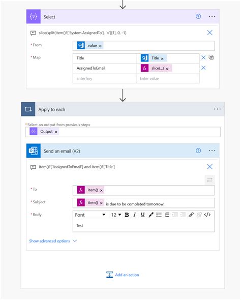 power automate flow send an email when a ticket in azure devops is