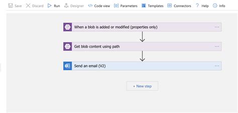 dynamically send blobs from azure storage account to email