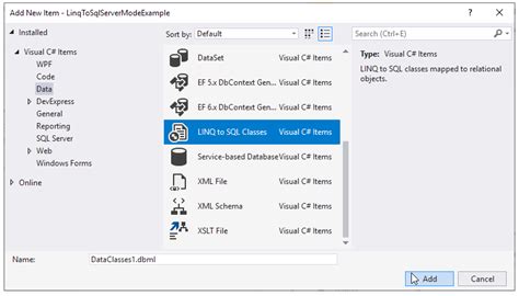 server mode with linq to sql winforms controls devexpress documentation