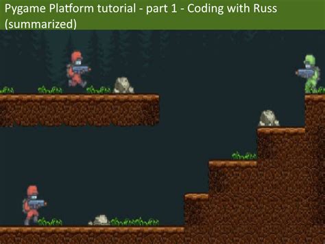 pygame platform tutorial part 1 python programming