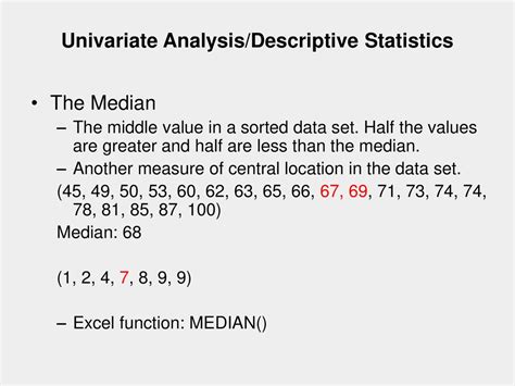 Univariate Analysis Descriptive Statistics Ppt Download