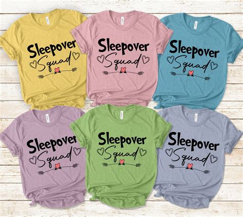 Sleepover Squad Shirt Slumper Squad Shirt Sleepover Birthday Party