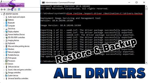 how to backup and restore windows 10 drivers using cmd command prompt