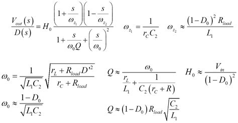 electrical transfer function of a boost converter valuable tech notes