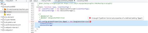 vue js vue gapi cannot set properties of undefined setting gapi