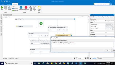 how to create excel file at run time dynamically help uipath