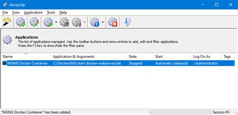 how to run a docker container as a windows service