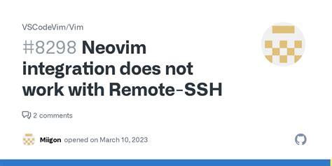 neovim integration does not work with remote ssh · issue 8298