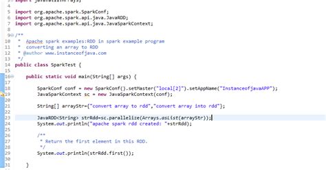 apache spark create rdd from an array java convert an array in to rdd