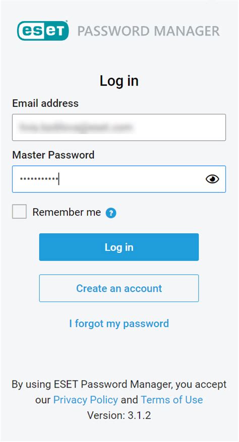 registration eset password manager eset online help