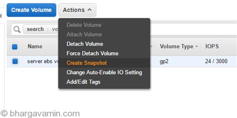 aws create snapshot bhargav amin blog
