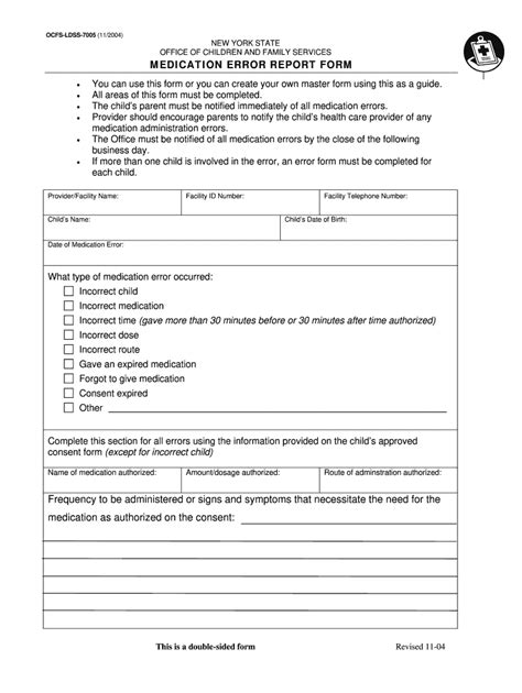 medication error form template fill out and sign printable pdf