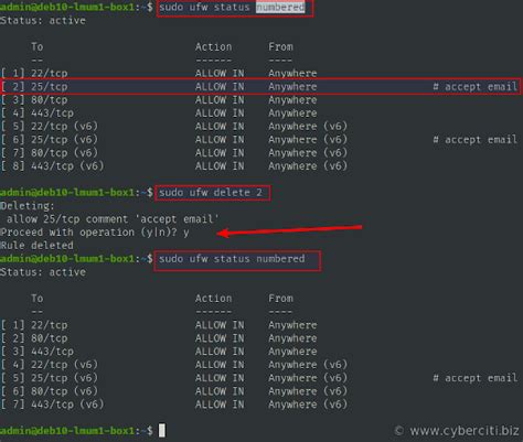 how to delete a ufw firewall rule on ubuntu debian linux nixcraft