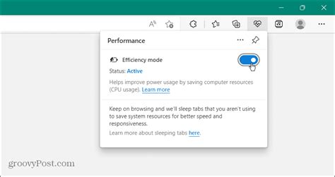 How To Enable Efficiency Mode In Microsoft Edge