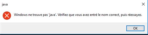 java version n est pas reconnu en tant que commande interne par