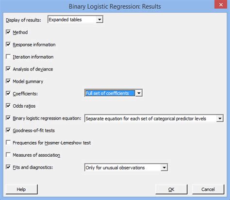 how to run a binomial logistic regression in minitab