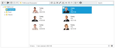 php file explorer control syncfusion