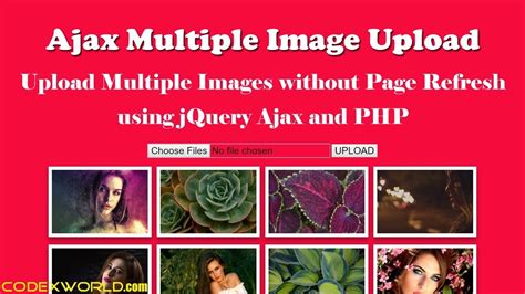 upload multiple images using jquery ajax and php youtube