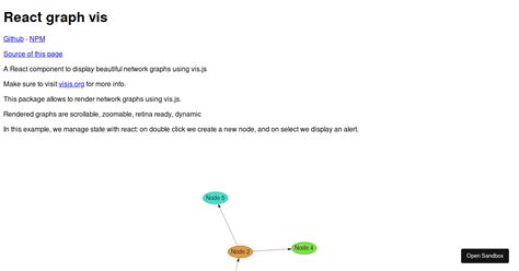 React Graph Vis Examples Codesandbox
