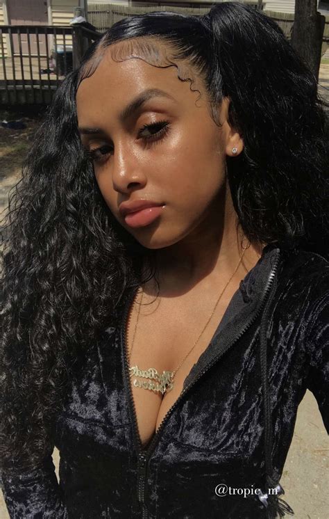 Follow Tropic M For More ️ Baddie Hairstyles Edges Hair Curly