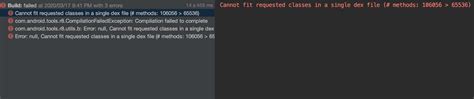 [android] cannot fit requested classes in a single dex file 해결 방법 및 원인 분석