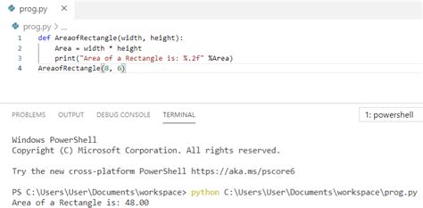 python program to find an area of a rectangle python guides