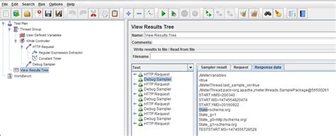 javascript jmeter while controller gets stuck on request and does not