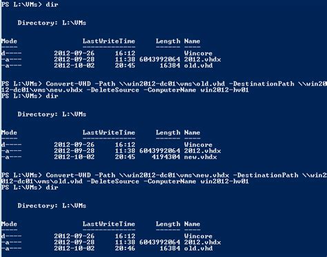 convert hyper v vhd to vhdx and back with powershell