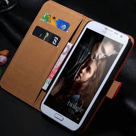 For Note 2 Flip Leather Case For Samsung Galaxy Note 2 N7100 Full