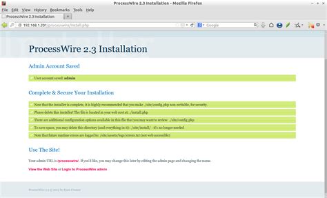 processwire 2 3 installation mozilla firefox 006 unixmen