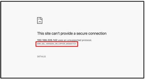 reparar err ssl version or cipher mismatch