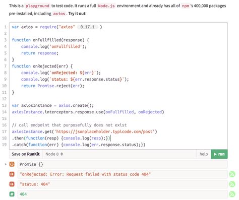 the response interceptor cannot intercept the error message returned