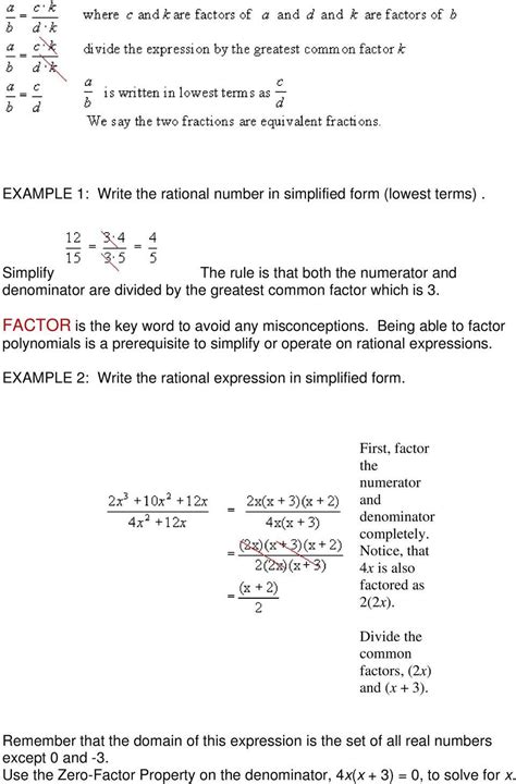 Multiplying Rational Expressions Worksheet 3 1 Rational Expressions Pdf
