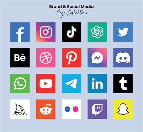 Popular Social Network Symbols Social Media Logo Icons Collection