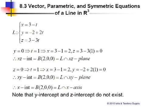 3a Vector Parametric And Symmetric Equations Of A Line In R3