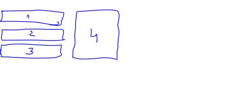 html how to align multiple divs vertically on the left and one big