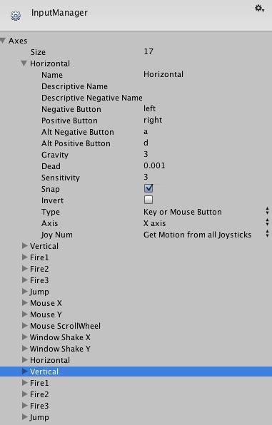 unity manual input manager