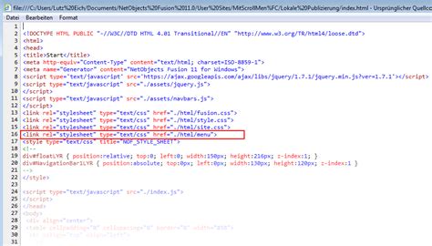 css in html einbinden ~ einbinden webtechnologien beispiele objekte fur