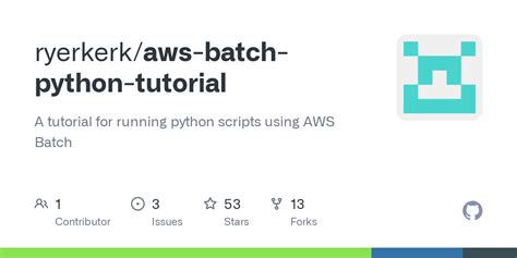aws batch python tutorial dockerfile at master · ryerkerk aws batch