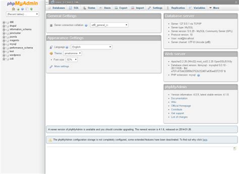 installing and configuring phpmyadmin